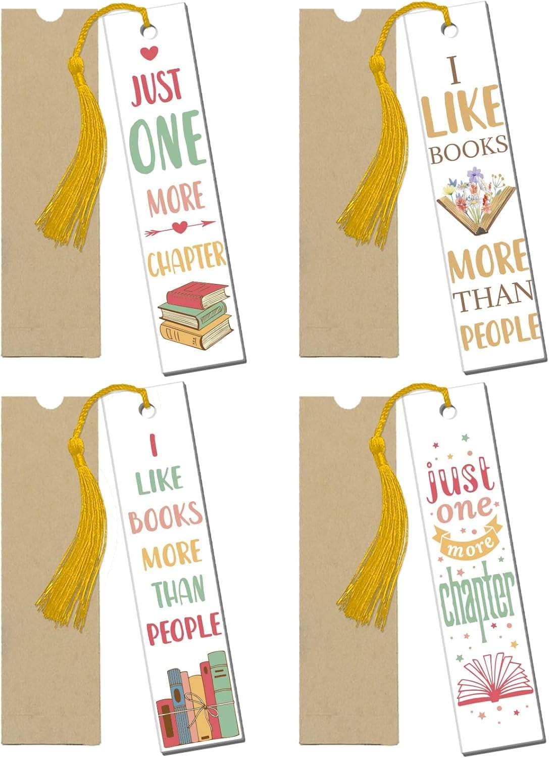 DIY 4Set Acrylic Clear Bookmark Colorful Clear Rectangle Acrylic ...