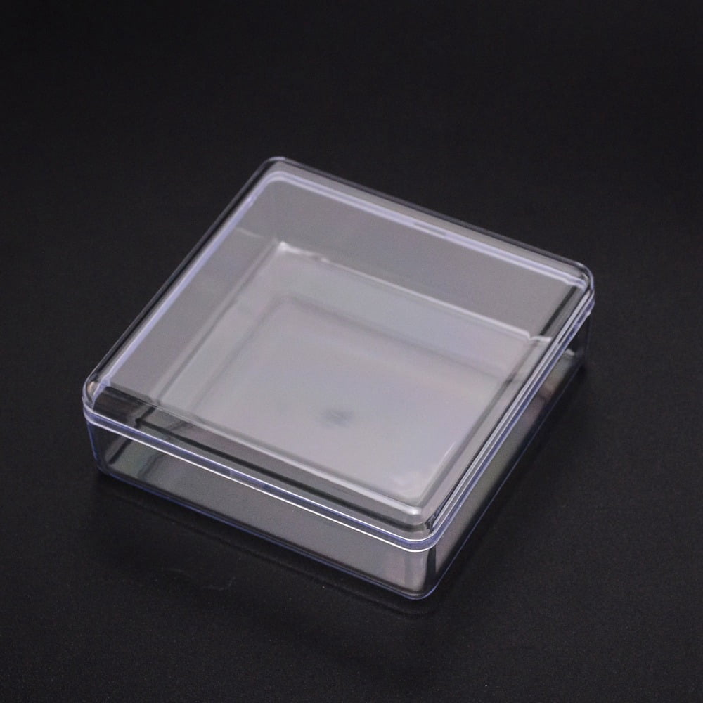 DIY 4pc Square Plastic Bead Storage Containers Clear 8.5x8.5x3cm DIY ...