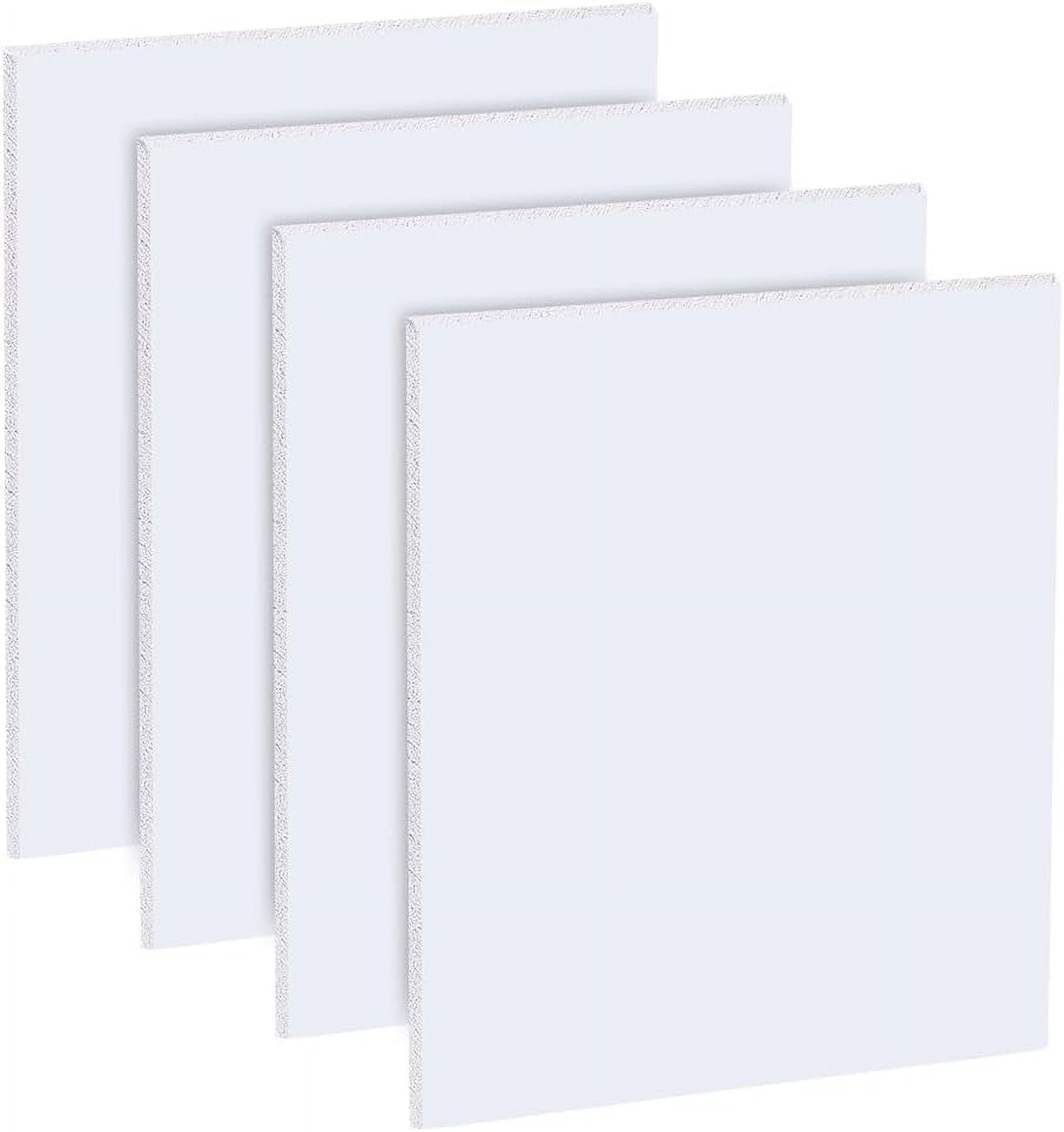 DIY 4pcs PVC Foam Board Sheet 10x8inch Rectangle White Foam PVC Plates ...