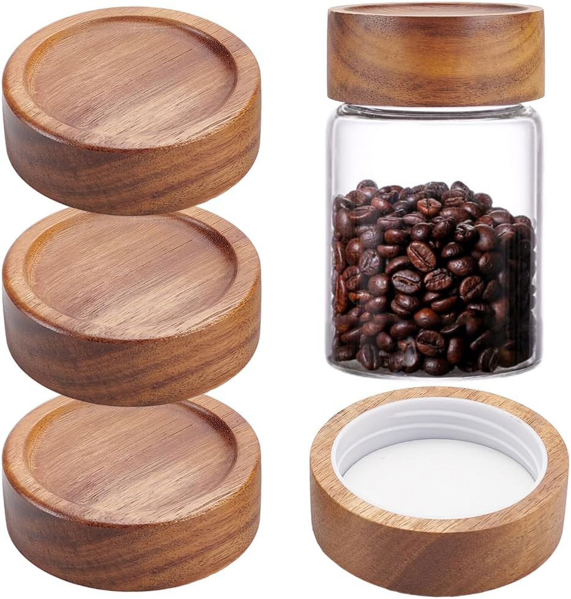 DIY 4pcs Wooden Mason Jar Lids Reusable Sealer Covers Camel Column ...