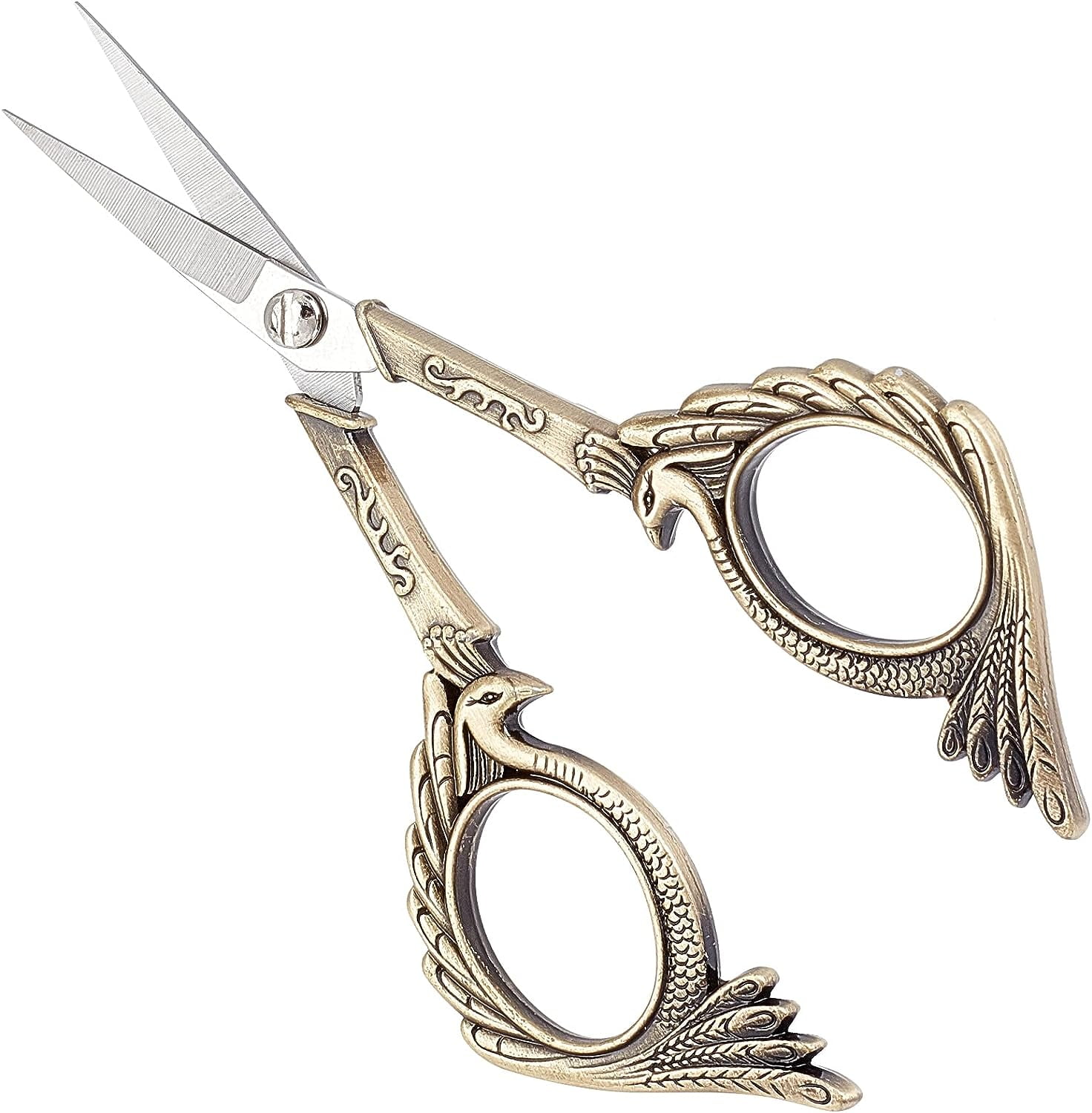 DIY 5 Inch Stainless Steel Bronze Peacock Style Embroidery Sewing ...