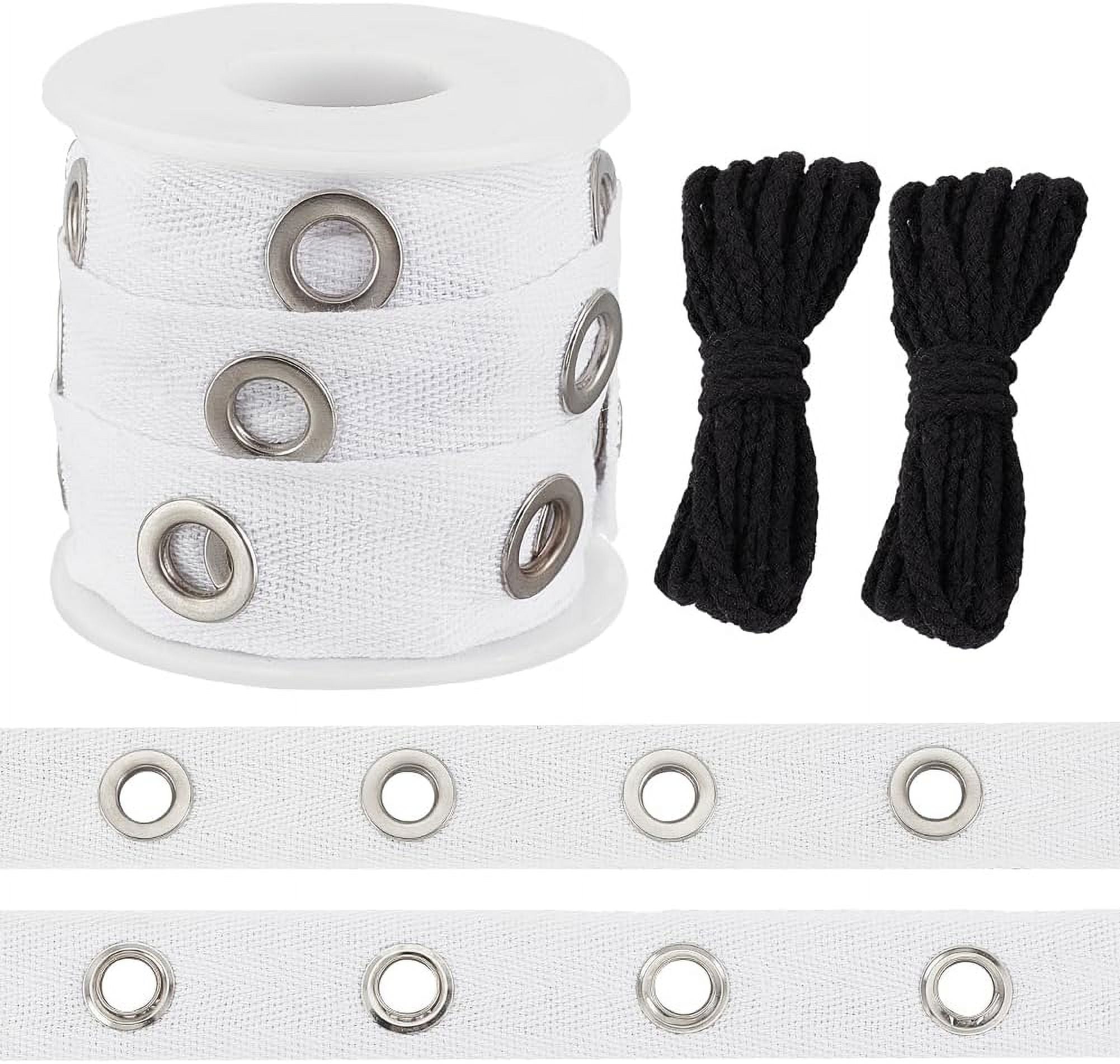 DIY 5 Yards Cotton Eyelet Tape Metal Eyelet Trim with Grommets 3/4 Inch ...