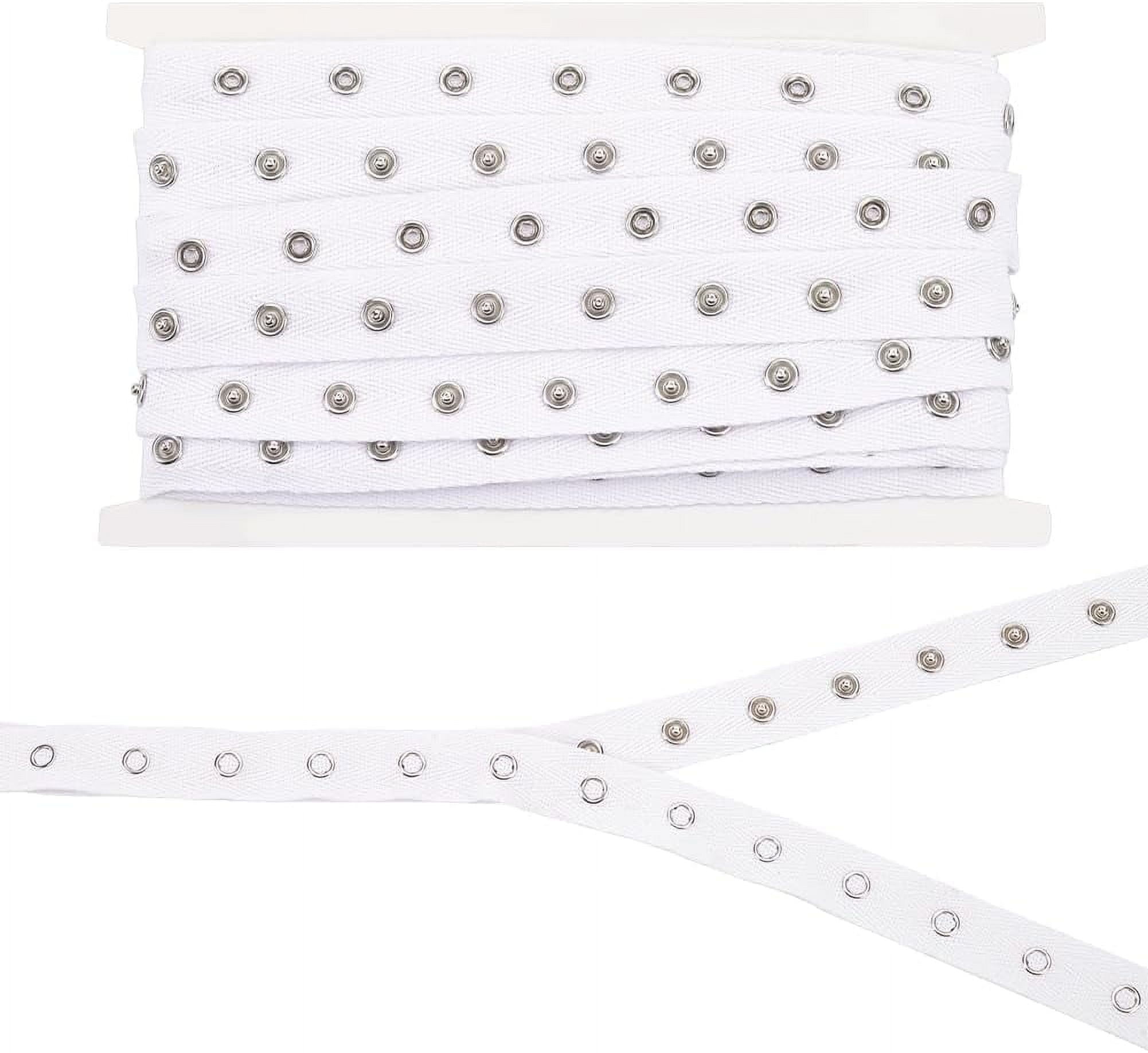 DIY 5 Yards White Metal Snap Button Tape Trim 3/4 inch Sewing Snap ...