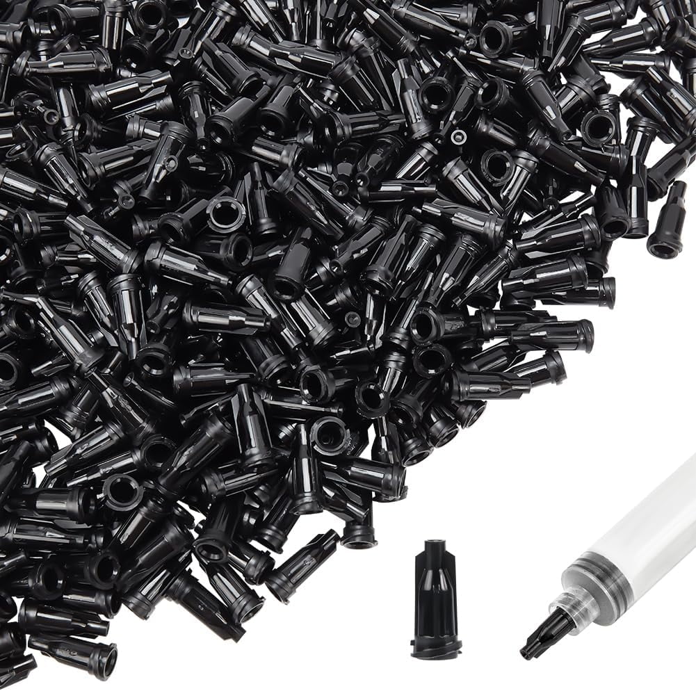 DIY 500 Pcs Syringe Tip Caps 0.67 Inch Syringe Caps Dispensing Needle ...