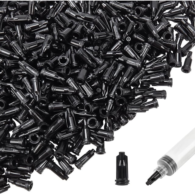 DIY 500 Pcs Syringe Tip Caps 0.67 Inch Syringe Caps Dispensing Needle ...