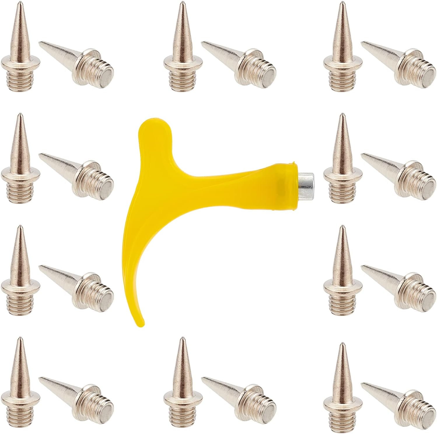 DIY 50Pcs 1/2 Inch Track Spikes Hard Steel Track Replacement Pyramid ...