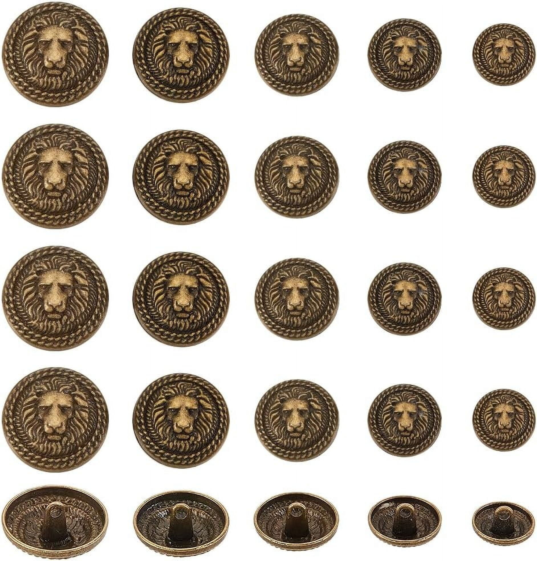 DIY 50Pcs Alloy Shank Buttons 5 Styles Metal Gold Buttons Vintage ...