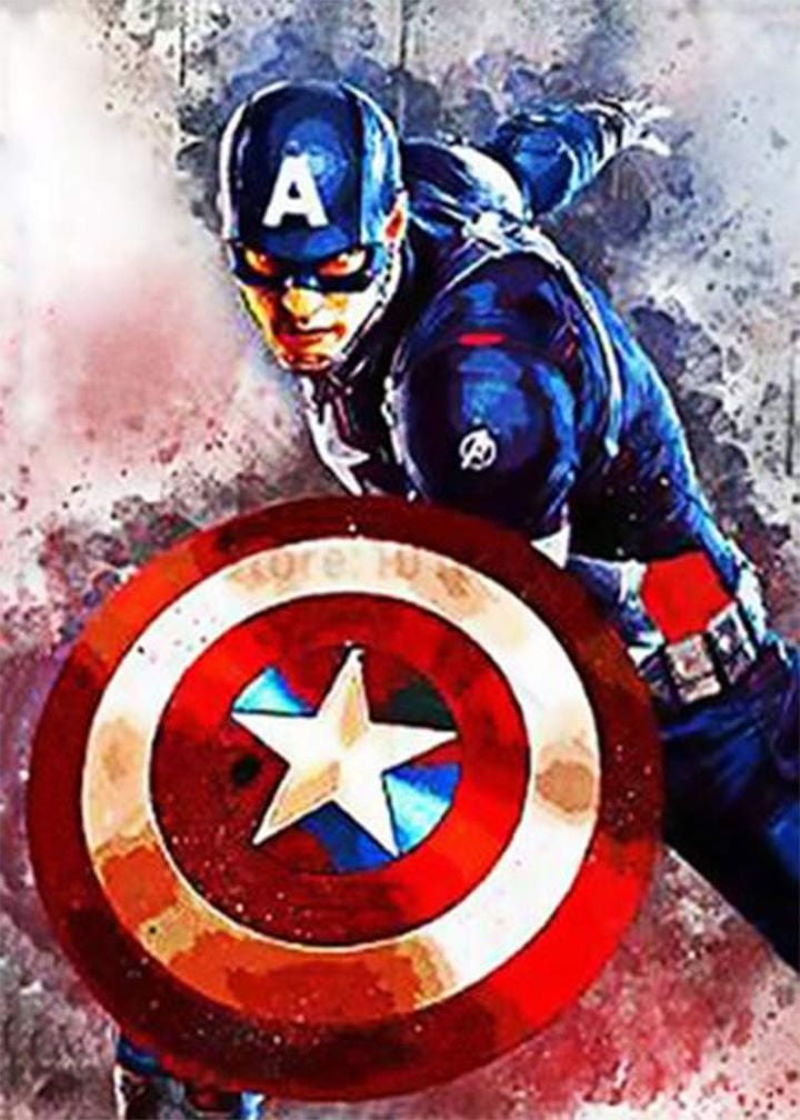 DIY 5D Diamond Art Kits for Adults Kids, Captain America Paint by ...