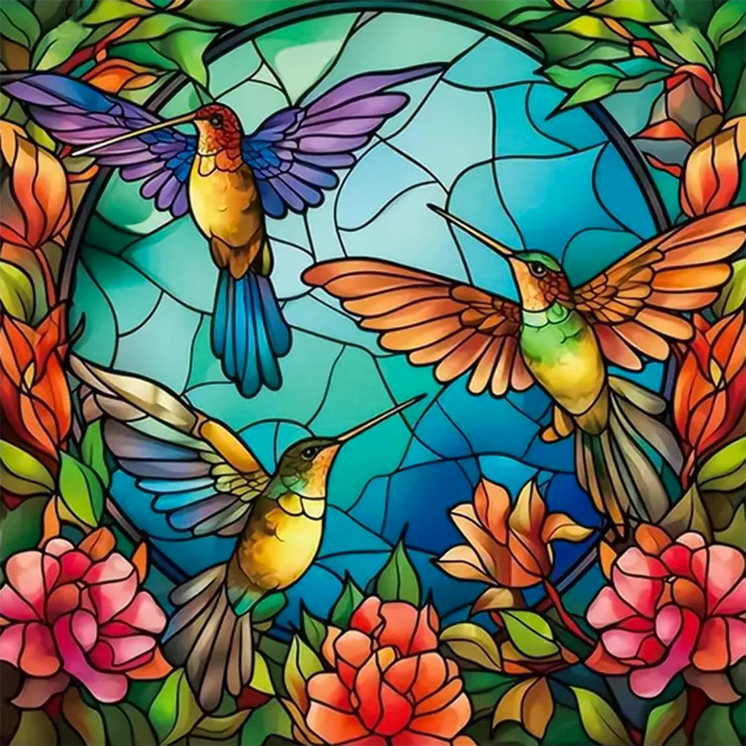 DIY 5D Diamond Painting Kit Adult Diamond Painting "Stained Glass ...