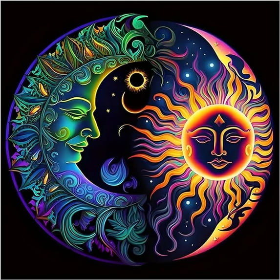 DIY 5D Diamond Painting Kit (For Adults) Diamond Painting "Sun and Moon ...