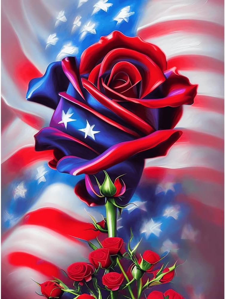 DIY 5D Diamond Painting Kit (for Adults) Diamond Painting "Rose Flowers ...