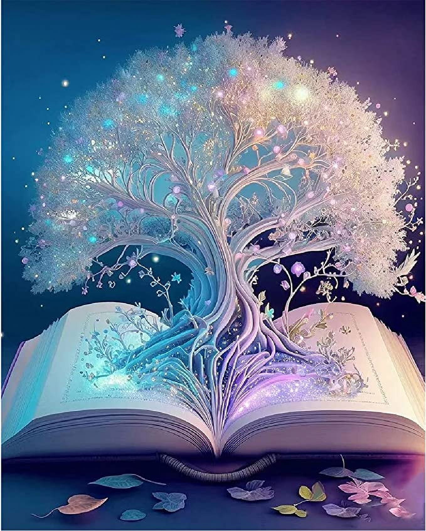 5D DIY Diamond Painting Kit, Full Drill White Tree of Life Art ...