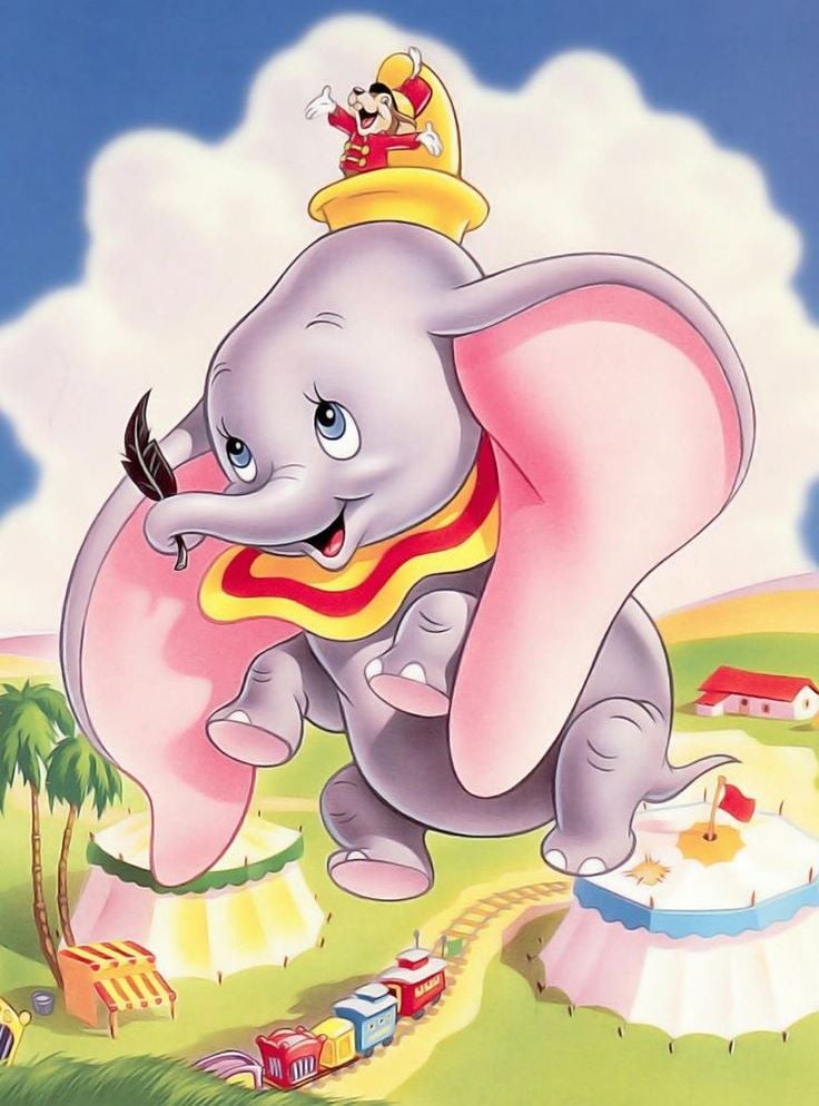 DIY 5D Dumbo Diamond Art Painting Cartoon by Number Kits Crystal ...