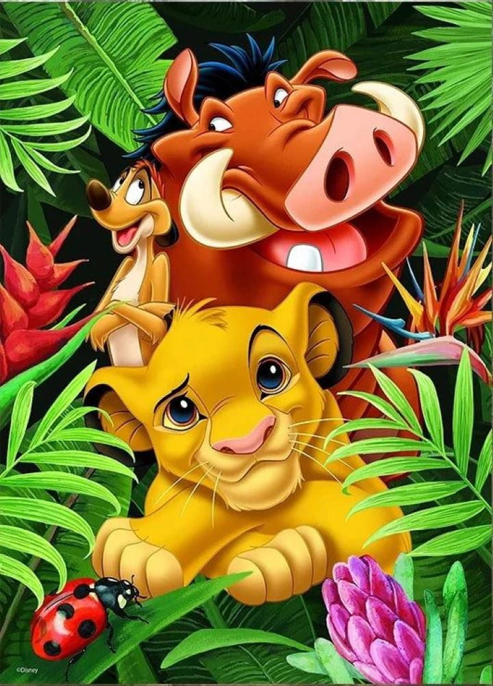 DIY 5D Lion King Diamond Painting Kit,12 X 16 Inch Round Full Drill ...