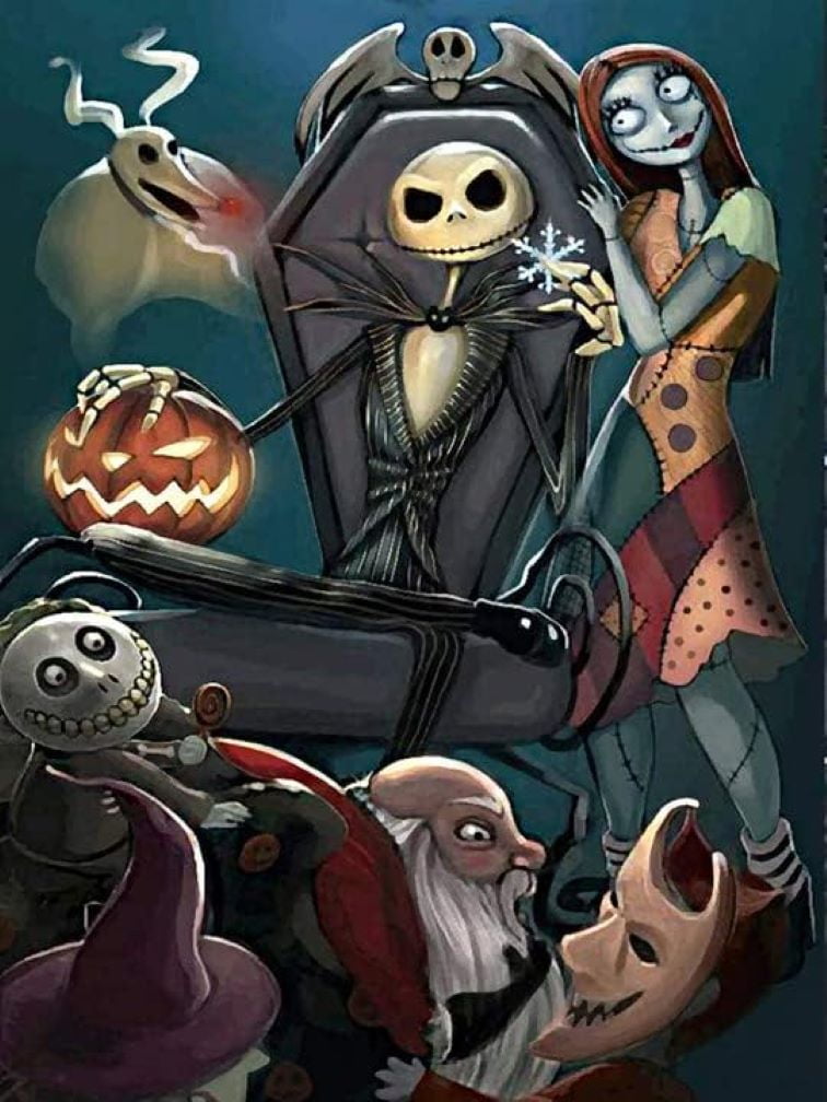DIY 5D Stitch Diamond Art Kits for Adults Kids, Jack and Sally Paint by ...