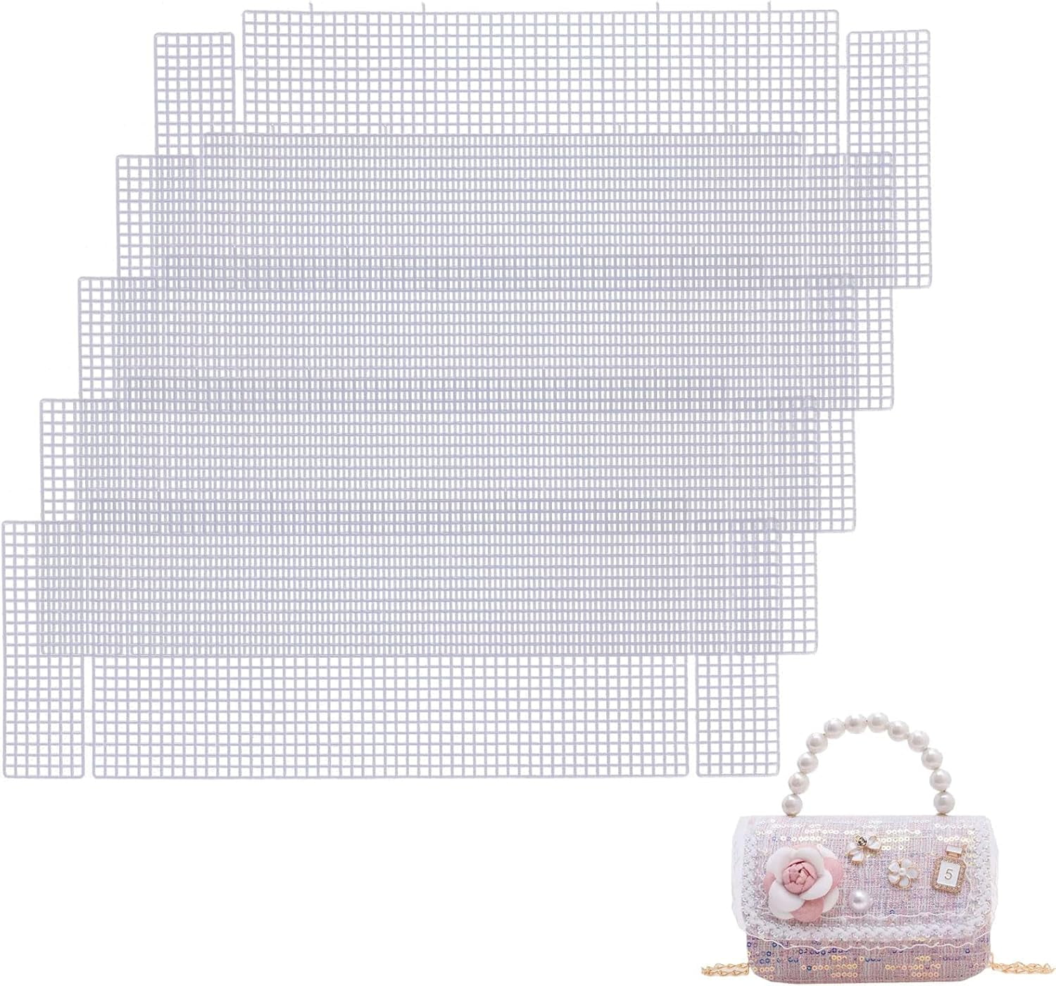 DIY 5Pcs Plastic Mesh Canvas Bag Bottom Shaper Pads Purse Making ...