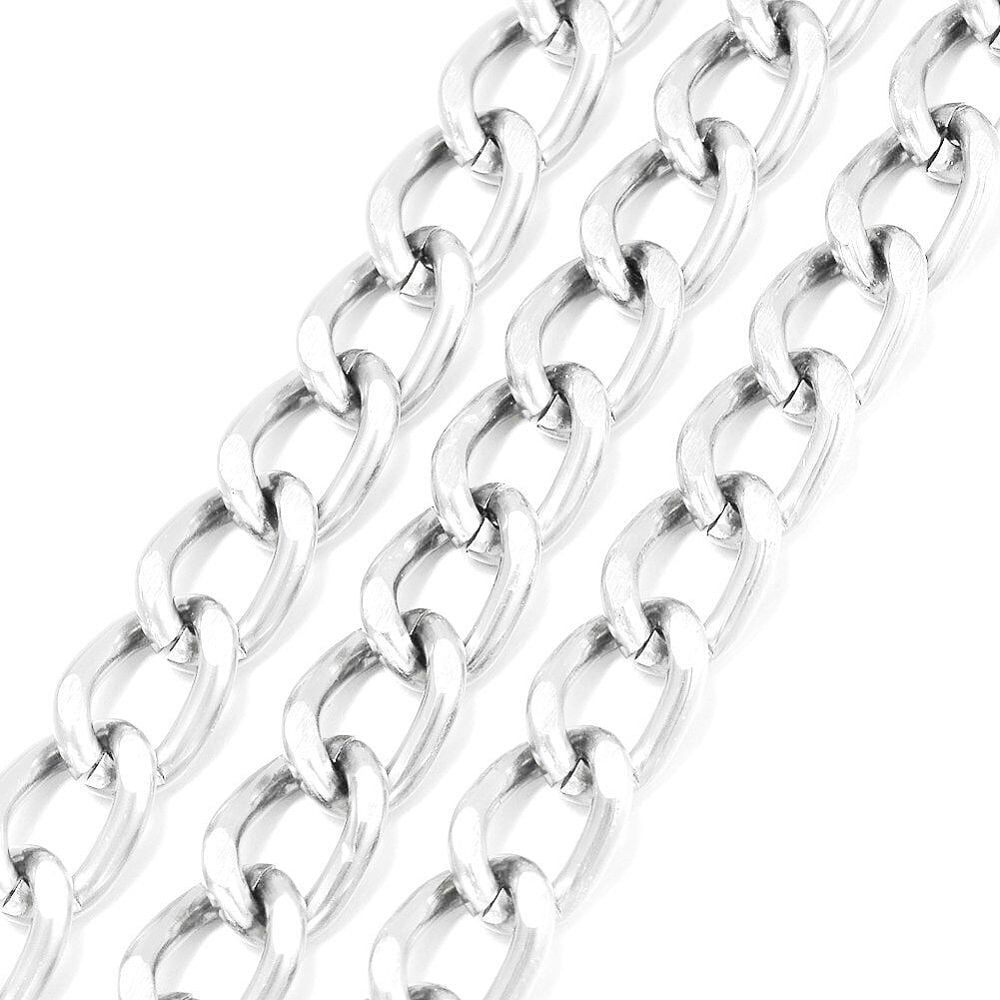 DIY 5m Aluminium Twisted Curb Chains Diamond Cut Chains Faceted with ...