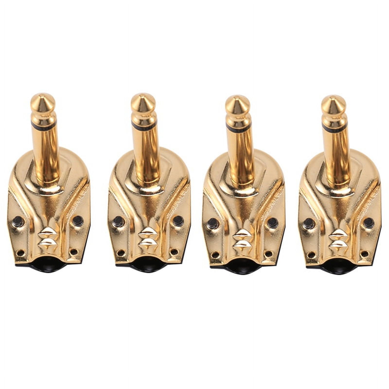 DIY 6.35MM 1/4inch Mono Male Right Angle Pancake Style Plug Connectors ...