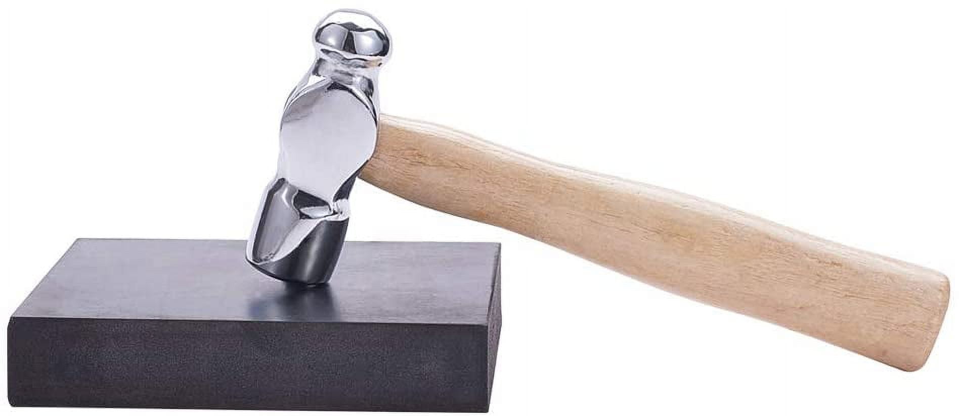 DIY 6" Long Iron Jewelry Making Hammer with Wood Handle and Black ...