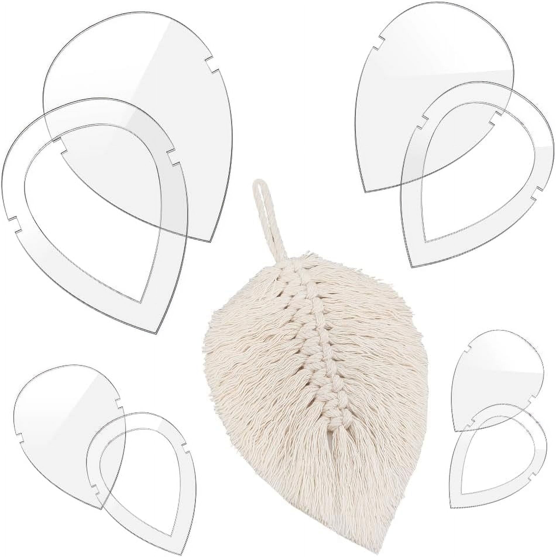 DIY 8 Pcs Macrame Cutting Molds Acrylic Macrame Leaf Template Teardrop ...