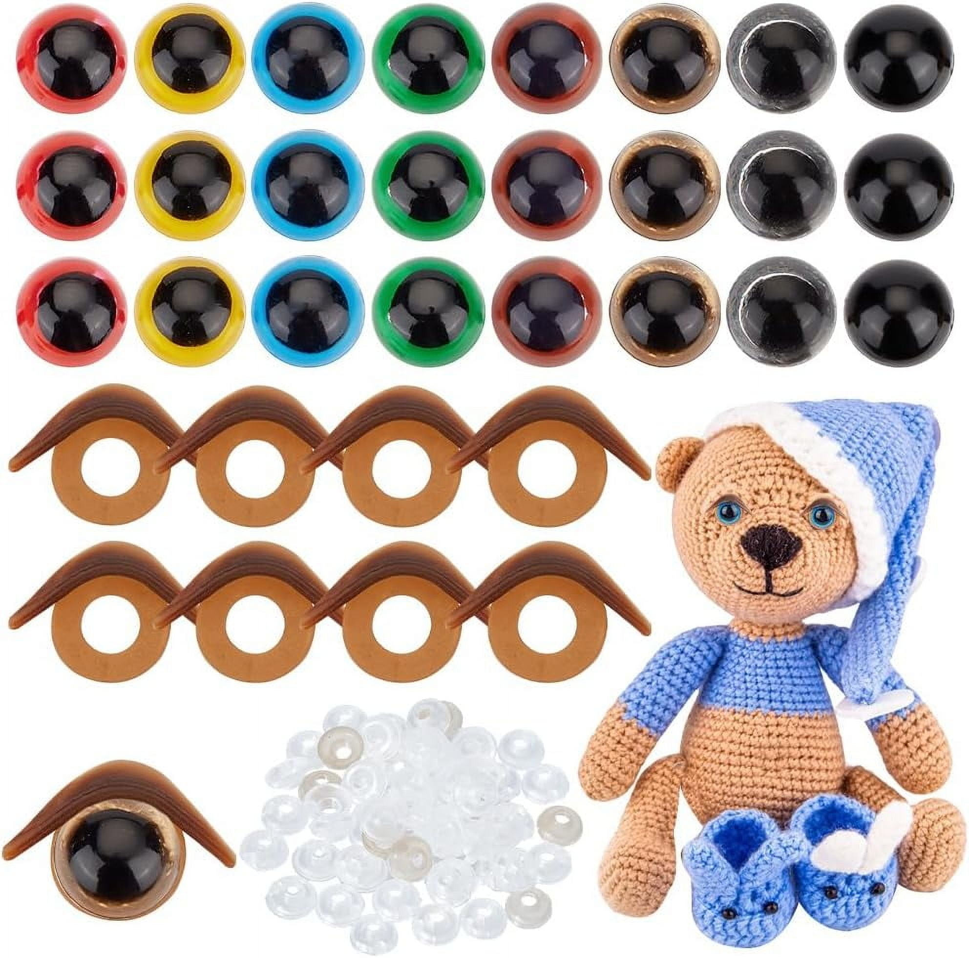 DIY 80 Sets Safety Eyes 10mm Craft Eyes with Eyelid Buckles 8 Colors ...