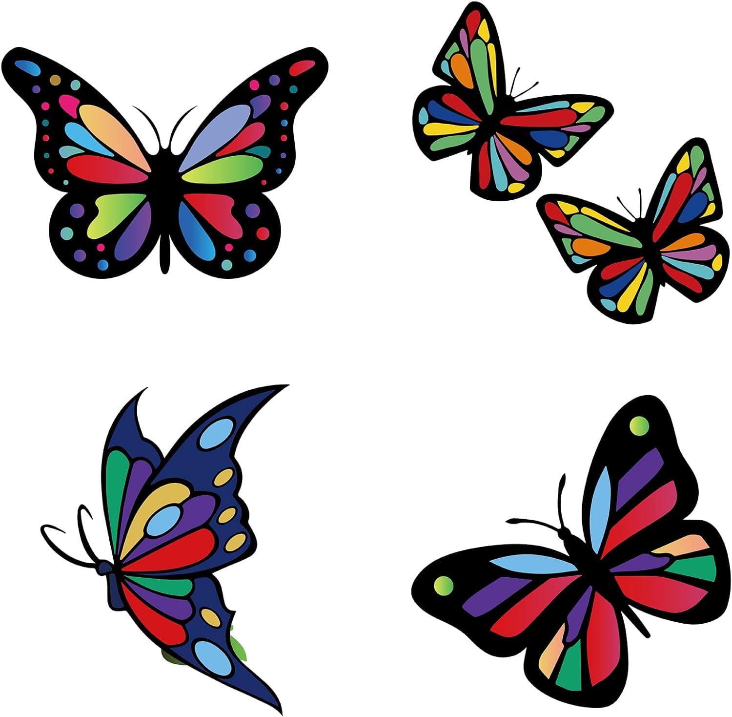 DIY 8PCS 6.3 Inch Butterfly Window Decals Static Glass Sliding Door ...