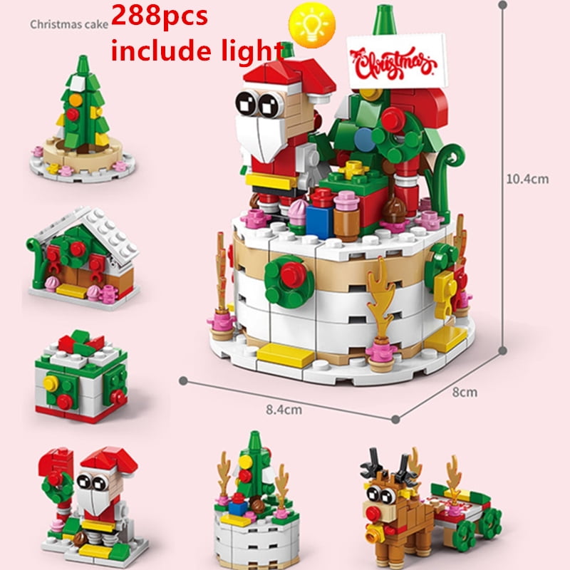 DIY 8in1 Lights Christmas Elk Deer Santa Claus Train Architecture Store ...