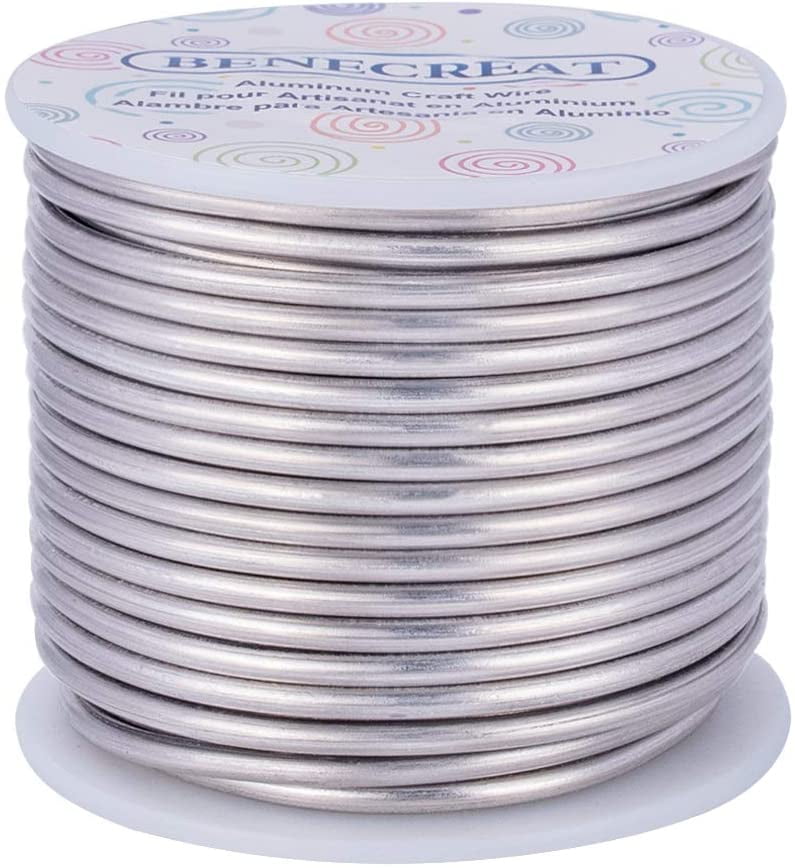 DIY 9 Gauge 55FT Tarnish Resistant Jewelry Craft Wire Bendable Aluminum ...