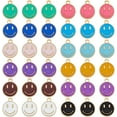 DIY 96Pcs 12 Colors Smile Face Charms Alloy Enamel Charms with Smile ...