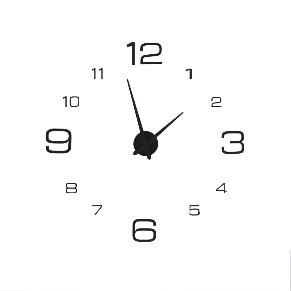 DIY Acrylic 3D Wall Clock Sticker Big Watch Wall Modern Home Office ...