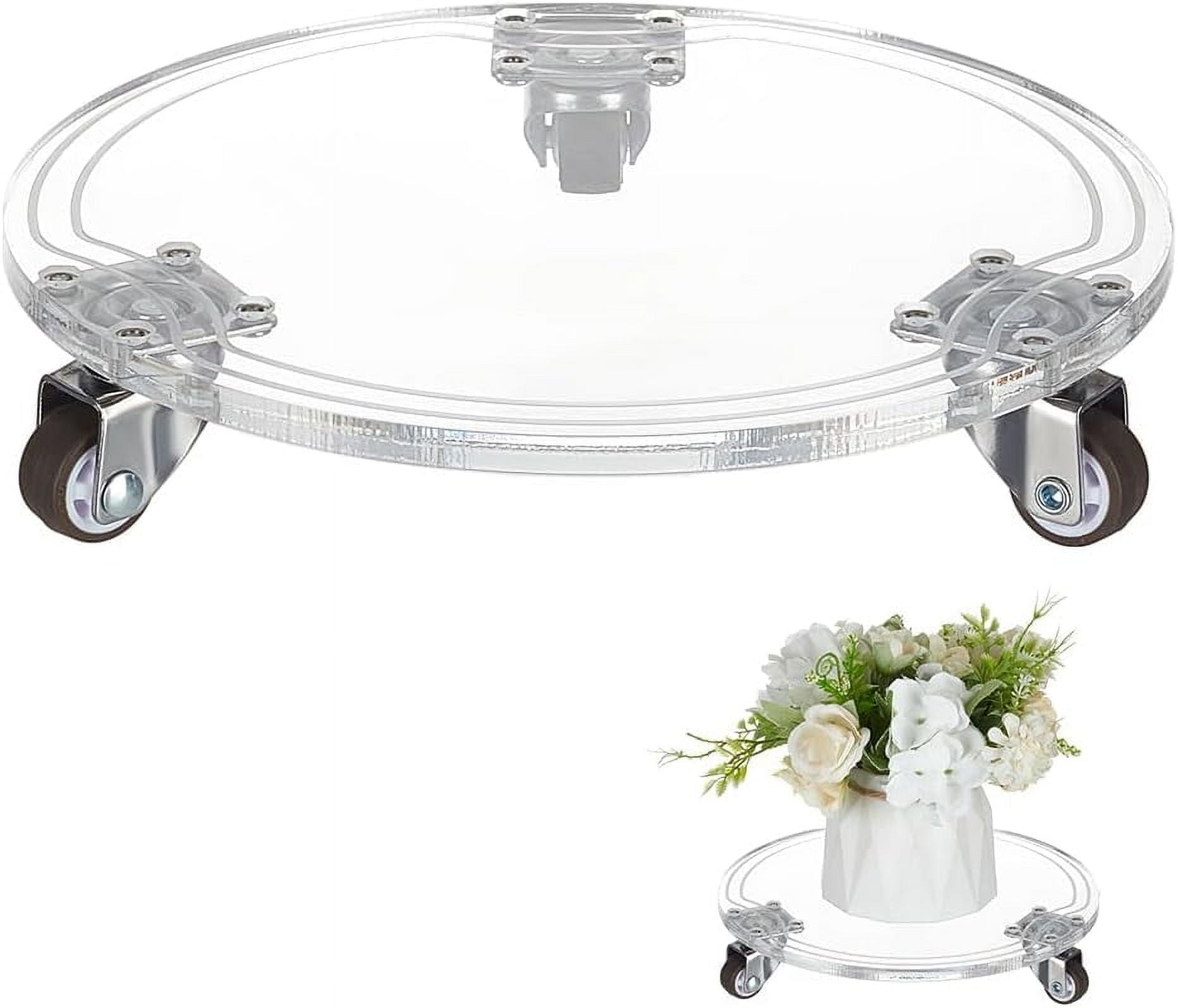 DIY Acrylic Plant Caddy Heavy Duty 25Kg /55lbs Capacity 8.6inch Clear ...