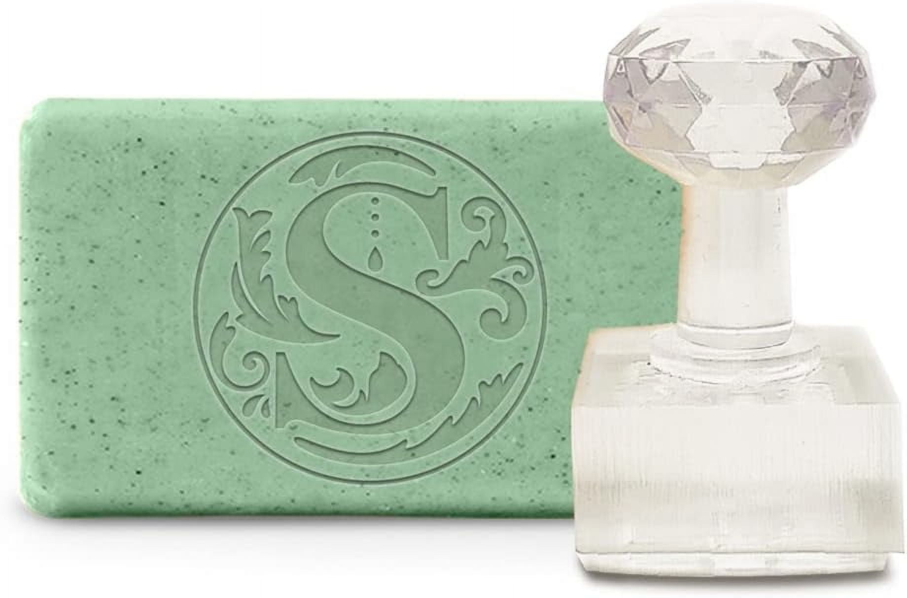 DIY Acrylic Soap Stamp S Handmade Soap Stamp with Handle 1.57" Soap ...
