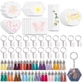 DIY Acrylic Suede Tasse Keychain Making Kits Mixed Color - Walmart.com
