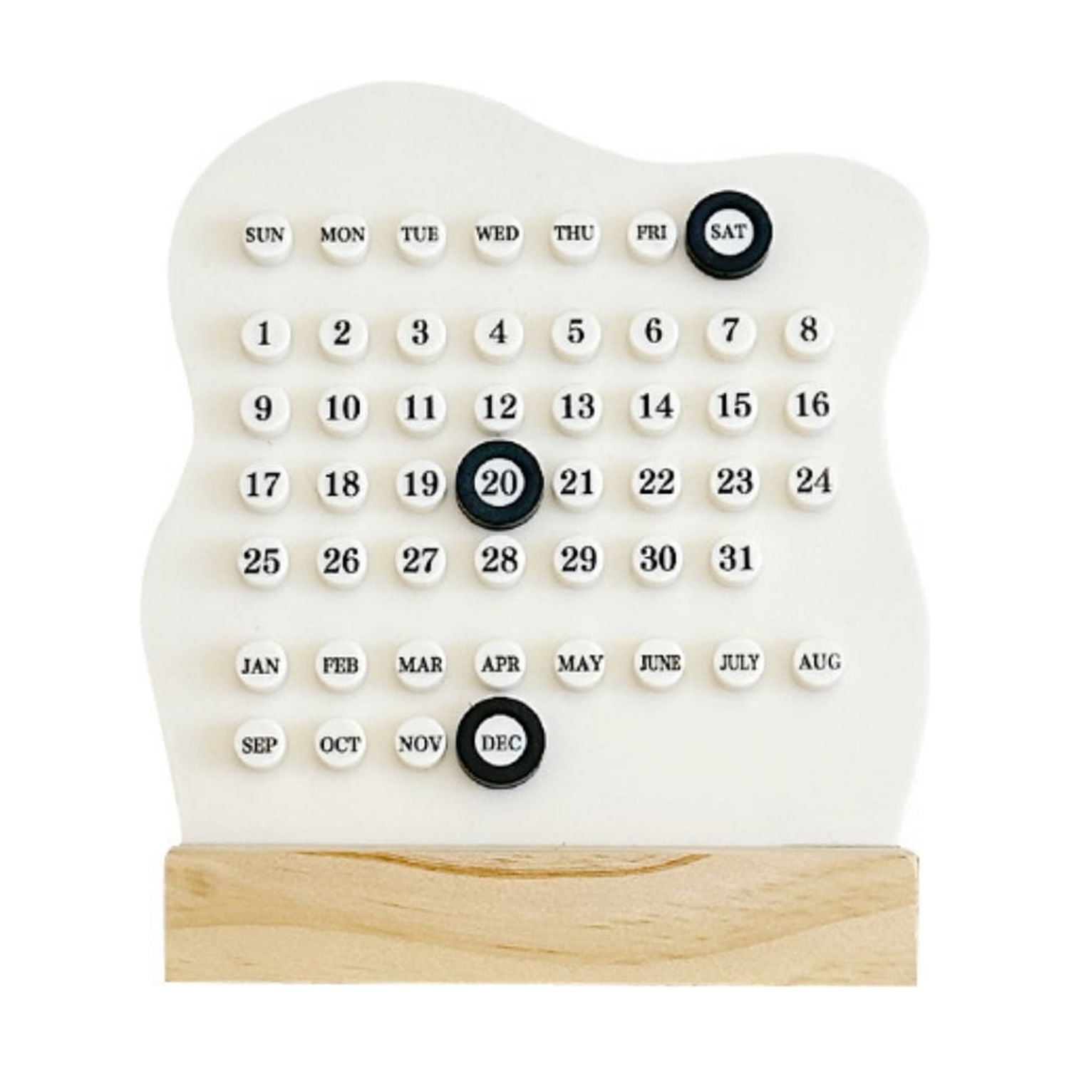 DIY Adjustable Perpetual Calendar, Novelty Wood Base Timeless Home ...