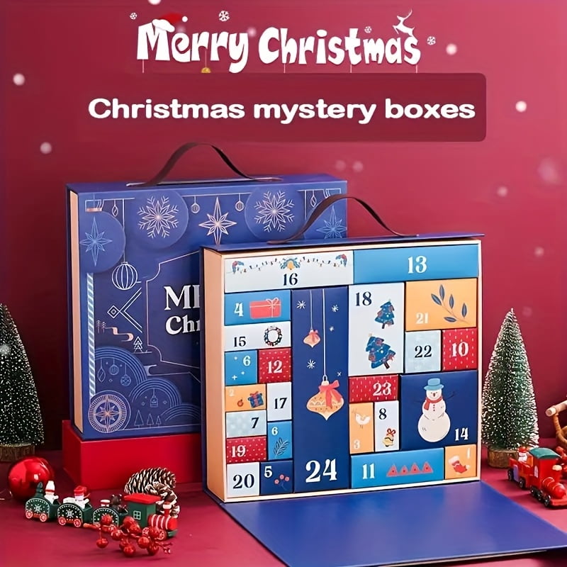 DIY Advent Calendar Christmas Countdown Calendars with 24Cardboard Treasure Boxes Xmas Empty ...