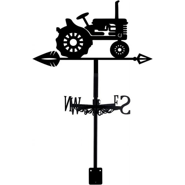 DIY Agricultural Machine Weathervane Wrought Iron Wind Vane Roof Garden ...