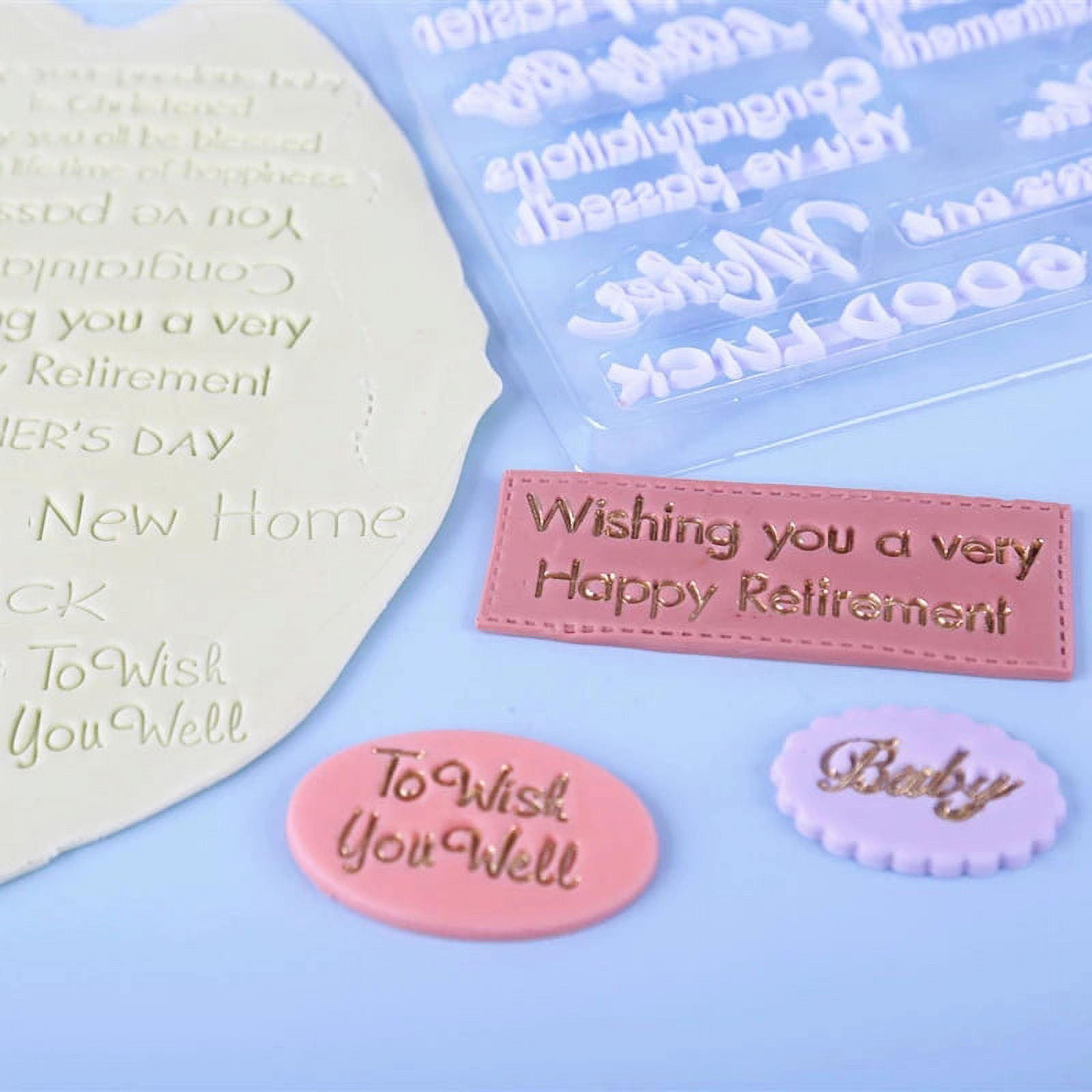 DIY Alphabet Letter Cake Mold Blessing Cookie Biscuit Stamp Embosser ...