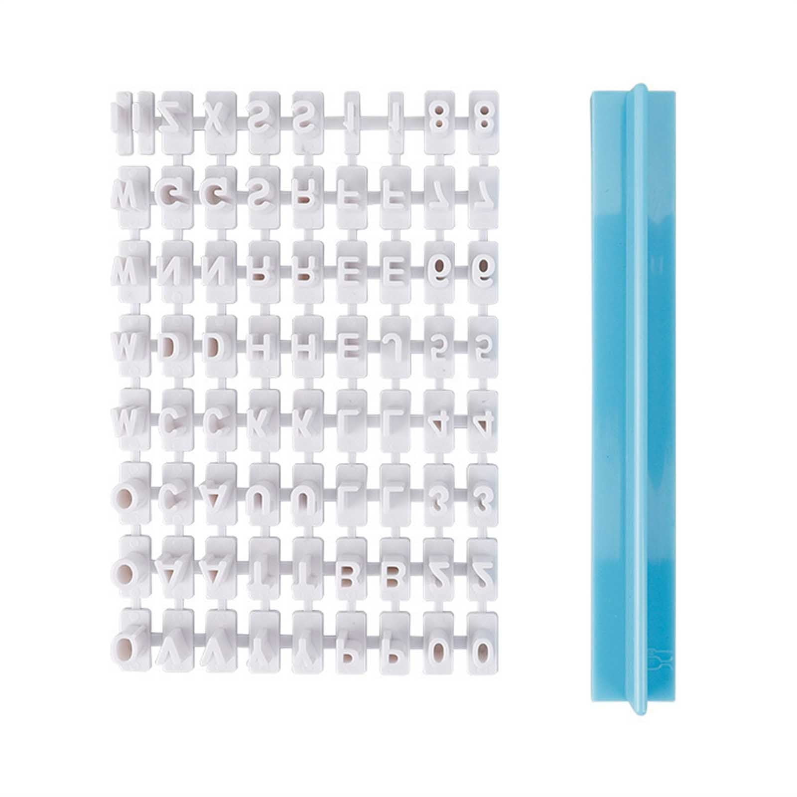 DIY Alphabet Number Stamp & Cookie Cutter Set Molding Tool For Baking ...