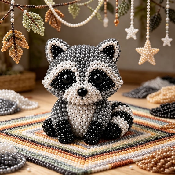 DIY Animal Beading Kit, Cute 3D Animal Bead Craft Set with Colorful ...