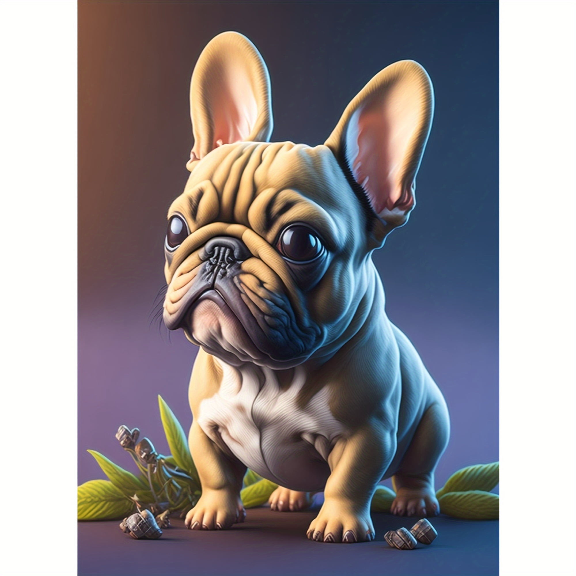 DIY Animal Dog Diamond Painting Kits for Adults Cute French Bulldog 5D ...