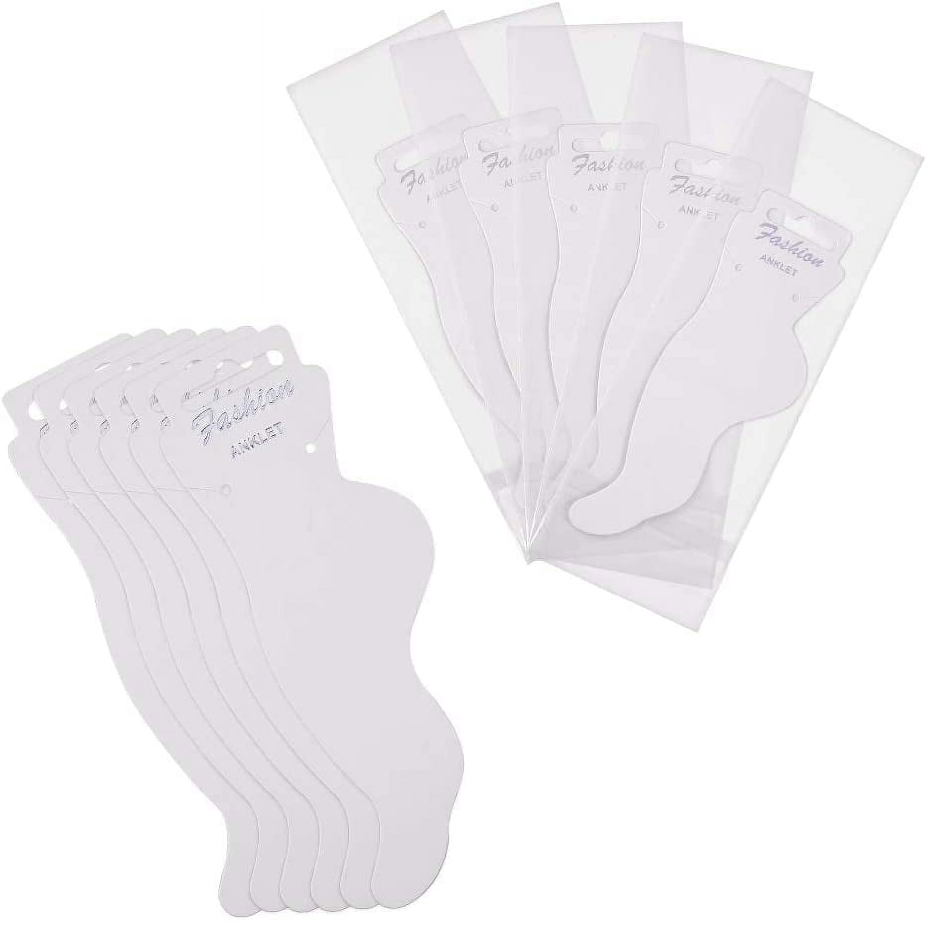 DIY Anklet Display Paper Card Set 120pcs White Blank Cardboard Jewelry ...