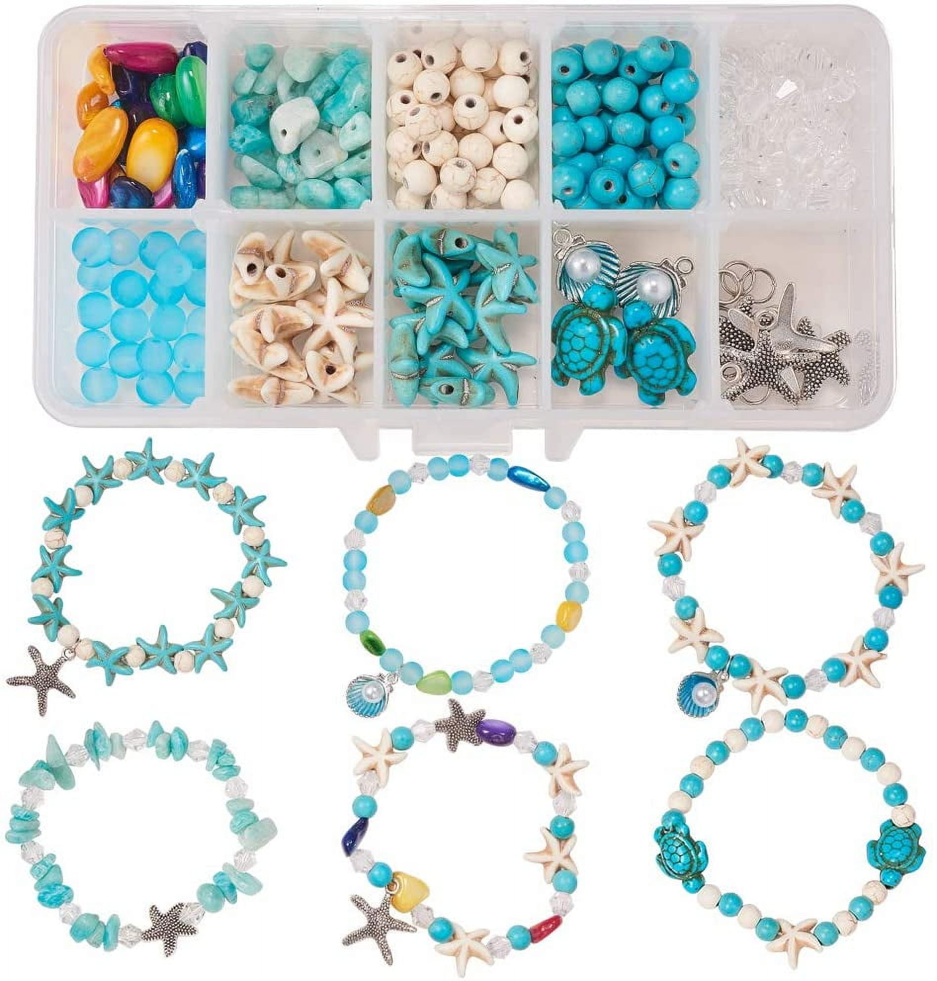 DIY Anklets Making with Erose Freshwater Shell Beads Transparent Glass ...