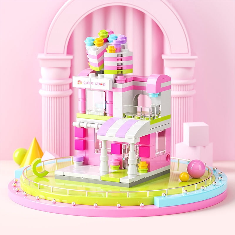 DIY Architecture Castle Lighthouse Street View House Building Blocks ...