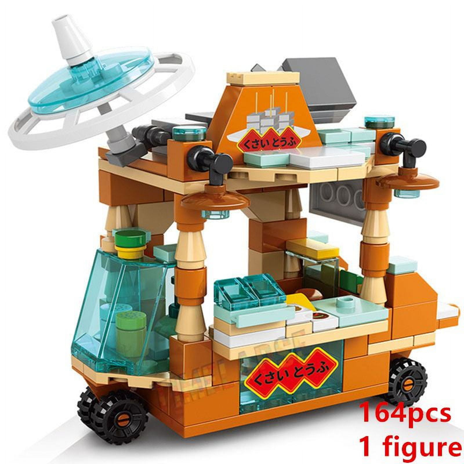 DIY Architecture Ice Cream Car Store Street View Food Building Blocks ...