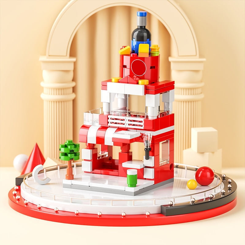 DIY Architecture Store Street View Food House Building Blocks Kit Girls ...