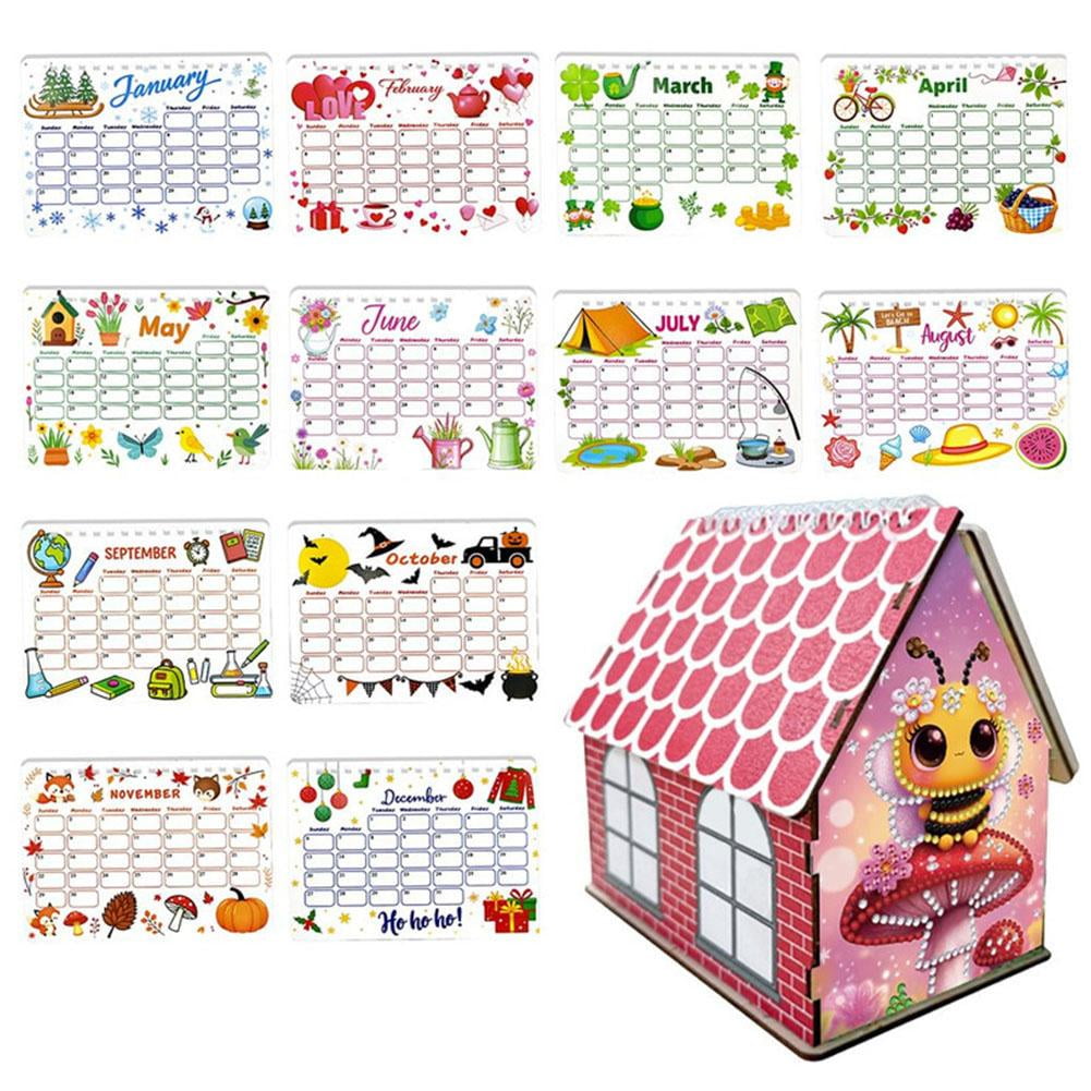 DIY Art Painting Multifunctional Storage Flip 2026 Calendar, 12-Month ...
