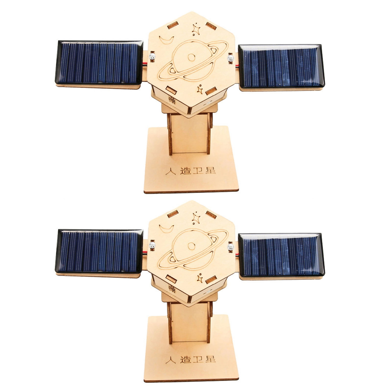 DIY Artificial Satellite Model Kit Educational Handmade Wooden Puzzle ...