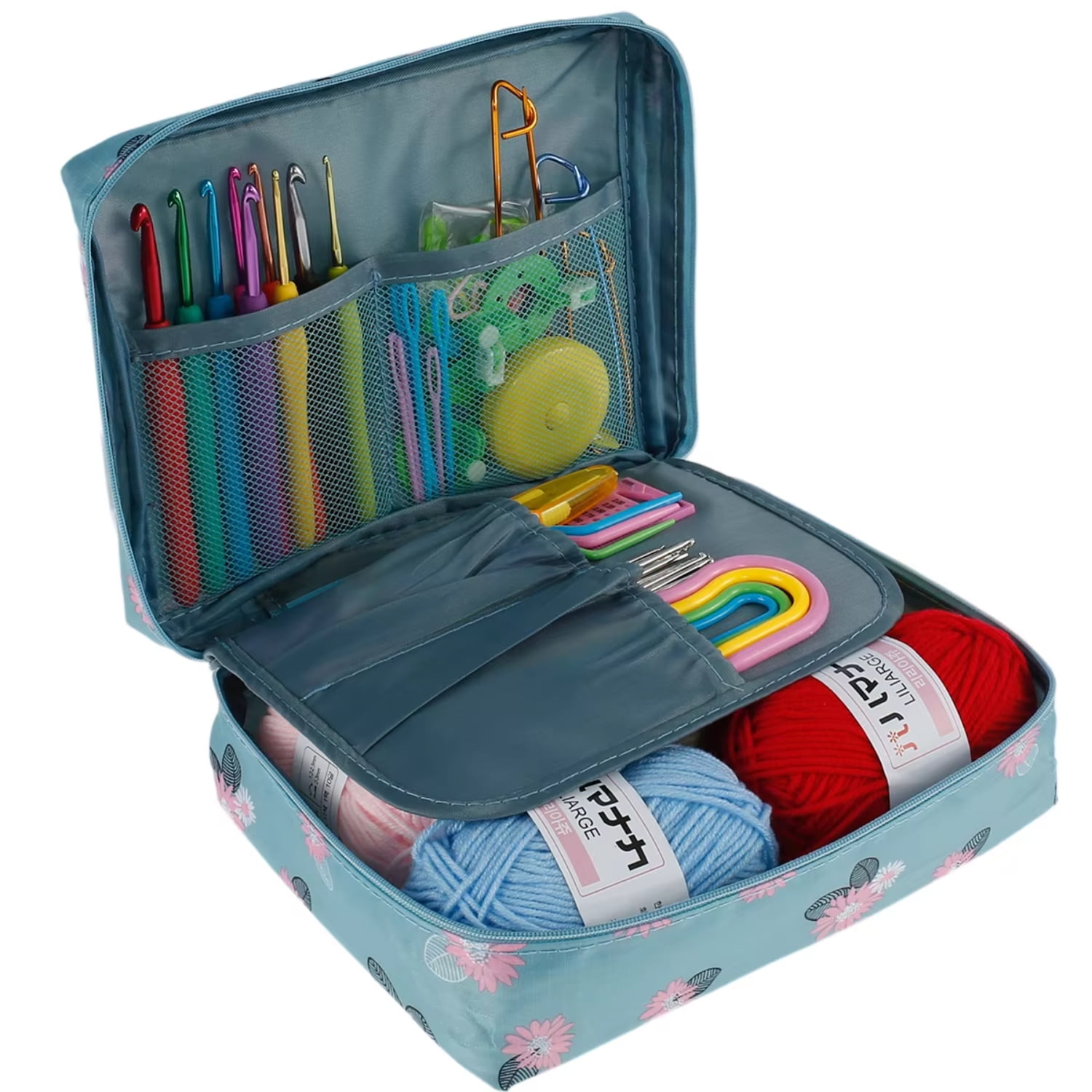 DIY Arts and Crafts Knitting Starter Kit with Weaving Needles Crochet ...