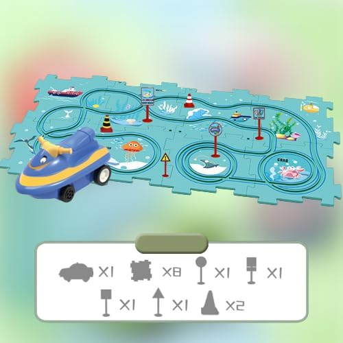 DIY Assembling Electric Trolley, Children's Educational Puzzle Track ...