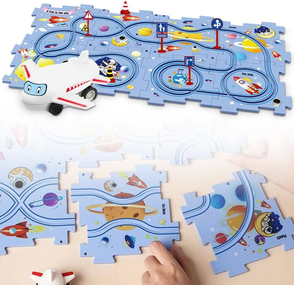 DIY Assembling Electric Trolley,Children's Educational Puzzle Track Car ...